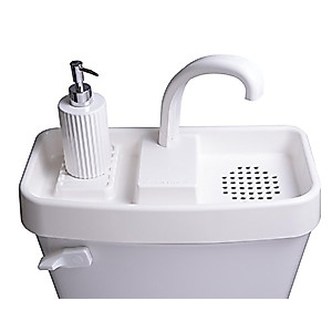 Sink Twice for Toilet Tanks Measuring 15.25" - 16.8" (Measured with lid Off)
