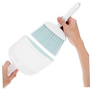 Set Mini Broom Dustpan Brooms Keyboard Broom Brush Tabletop Broom Mini Cleaning Broom Small Table Broom Small Broom Dustpan Desktop Garbage Shovel Table Top Brush Plastic Green MERRYHAPY