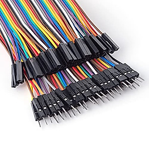 10cm 120Pcs Breadboard Jumper Wires Male to Female, Male to Male, Female to Female +14 Vaules 560 pcs 2-125mm Flexible Breadboard Jumper Wires +1pcs Tweezer for Arduino and Raspberry Pi