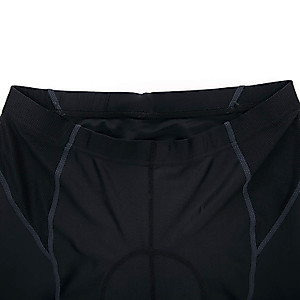 Weimostar Men's Cycling Shorts Padded Bicycle Riding Half Pants Bike Biking Clothes Cycle Wear Tights Black Size L