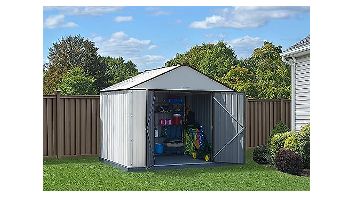 Arrow EZEE Steel Shed 10x8 with Quick Assembly & Strong Design