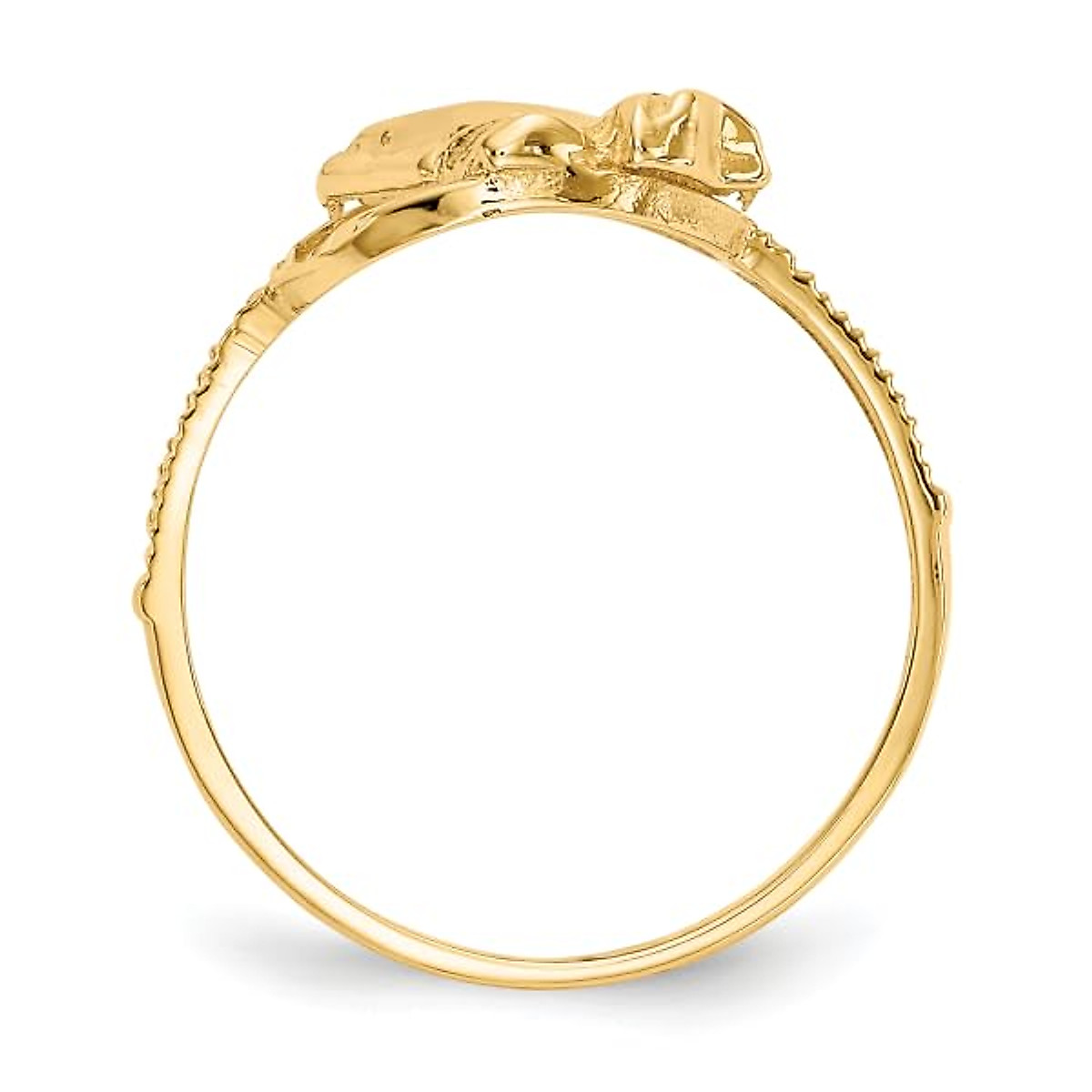 IceCarats 14K Two Tone Gold Jesus Christ Praying Hands Lord Serenity Prayer Holy Cross Ring Christian Religious Band Size 6