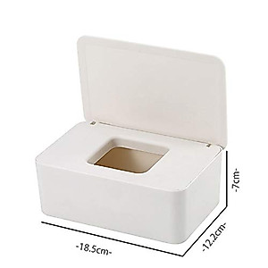 Rxan Wipes Dispenser, Wet Wipes Dispenser Holder Dustproof Tissue Storage Box Case with Lid for Home Office Desk