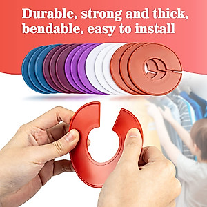 30PCS Closet Dividers Clothes Organizers - Sukh Girl Boy Closet Organizers Clothes Dividers Closet Labels Closet Separators Garment Organizer Hanger Markers Closet Size Dividers 10 Assorted Colors