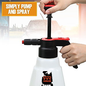 Foam Sprayer, Foaming Pump Sprayer, Hand Pressure Snow Foam Blaster Water Sprayer, Hand Pressurized Soap Sprayer, Manual Foam Cannon 1.8L