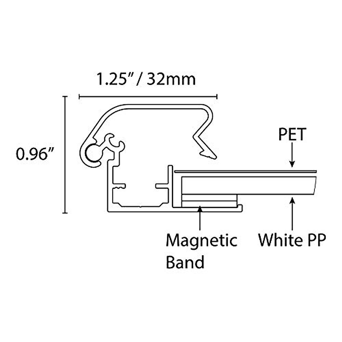 M&T Displays Portable Snap Poster Frame 30x40 Inch Black 1.25" Aluminum Profile Front Loading Wall Mounting Photo Picture Document Certificate Sign Holder Mitered Corner Anti Glare Cover