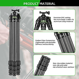 FANAUE Shooting Tripods for Rifles with Durable Aluminum and Carbon Fiber Frame, Iightweight, Stable Design,Quick Release Arca-Swiss Mounting System and Hands-Free Operation for Hunting and Outdoors