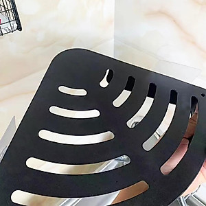 Hwhyito 2 Pack Bathroom Corner Shower Shelf, Plastic Storage Basket Wall Mounted Organizer for Shampoo,Conditioner,Plastic Shower Rack for Kitchen,Drill-Free Removable