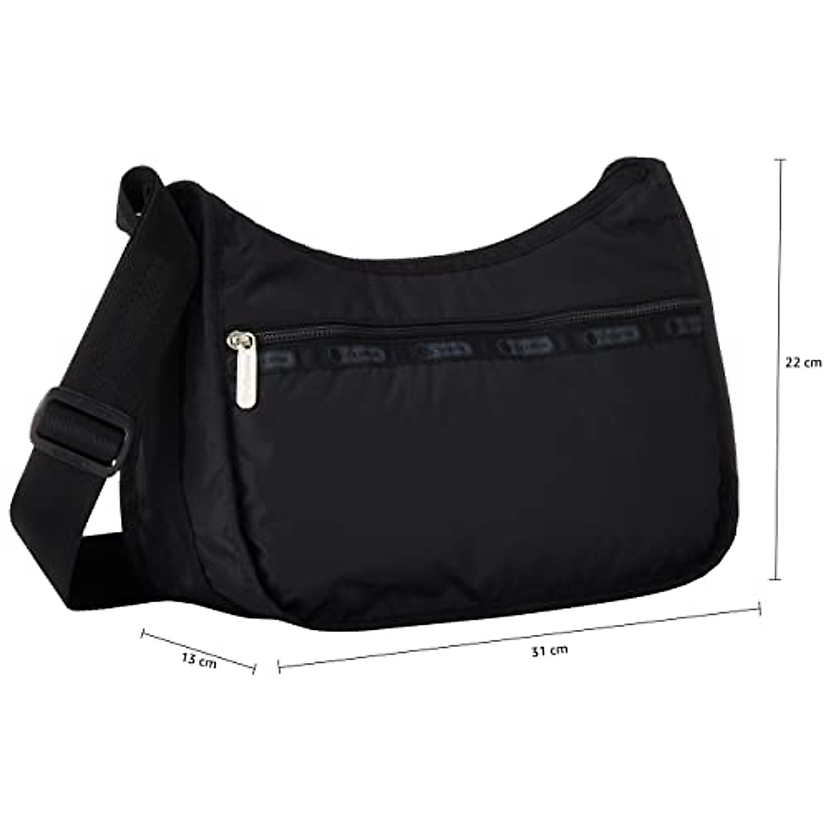 LeSportsac Classic Hobo Handbag, Black, One Size