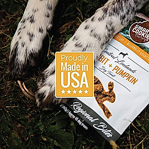 Smart Cookie All Natural Dog Treats - Rabbit & Pumpkin - Training Treats for Dogs & Puppies with Allergies, Sensitive Stomachs - Soft Dog Treats, Grain Free, Chewy, Human-Grade, Made in USA - 5oz Bag