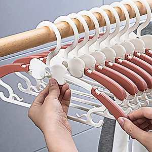 Baby Hangers for Nursery, 20 Pack Kids Hangers with 6 Clothing Dividers, Baby Clothes Hangers, Non-Slip Stackable Plastic Infant Pant Newborn Children Coat Hanger for Girls Toddler Child Pink