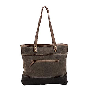 Myra Bag Dawn Upcycled Canvas & Leather Tote Bag S-1443