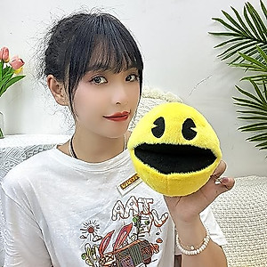 WjcnPac-Man 6" pacn Game Man Plush Toys Yellow Portable Plush Stuffed Toy Ghost Stuffed Animal Suitable for Party Decoration Suitable for Festivals/Birthday Gifts