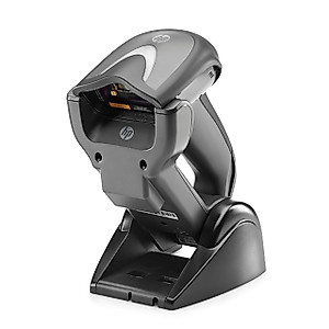 HP Wireless Bluetooth 1D 2D Barcode Scanner with USB Kit and Charging Base Station, E6P34AA