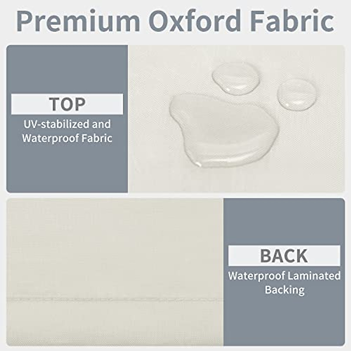 Easy-Going Outdoor V-Shaped Sectional Sofa Cover 85"X85" UV Resistant Patio Sectional Couch Cover Waterproof Lawn Patio Furniture Cover, Beige/Brown