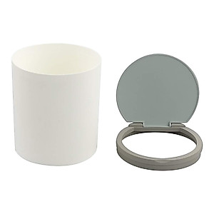 Yarebest 2 Liter Tiny Trash Can Table Desktop Mini Dustbin with Lid (Green)