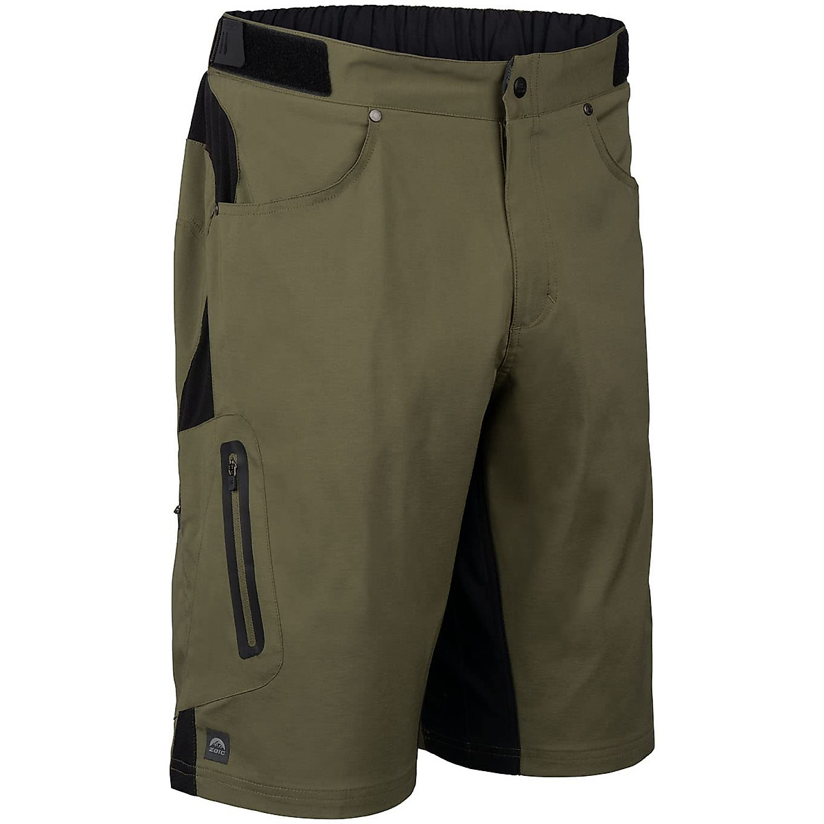 Zoic Men's Ether Mountain Bike MTB Cycle Riding Short with Padded Essential Liner Relaxed Fit 12 inch Inseam, UPF 50+, Malachite, size Medium