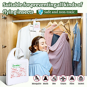 Generic Moth Bar for Closets, Moth Bars Hanging for Closet with Hooks (6 Count), Moth Closet Hanger for Drawers, Suitable for Closets and Drawers, White