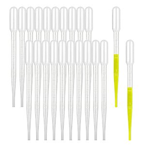 moveland 200PCS 3ml Disposable Plastic Transfer Pipettes, Calibrated Dropper Suitable for Science Laboratory, DIY Art