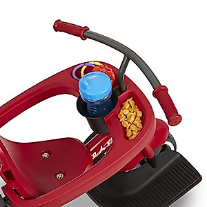 Radio Flyer Pedal & Push 4-in-1 Stroll ' N Trike®, Red Tricycle, for Toddlers Ages 1-5 (Amazon Exclusive), Toddler Bike