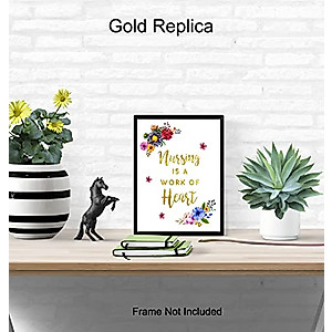 Nurse Wall Art Decor Poster - Appreciation Gift for Registered Nurse Practitioner, RN, Physician Assistant, PA, LPN, LVN, RNA, CNA - Medical Decoration for Hospital, Doctor Office - 8x10 UNFRAMED