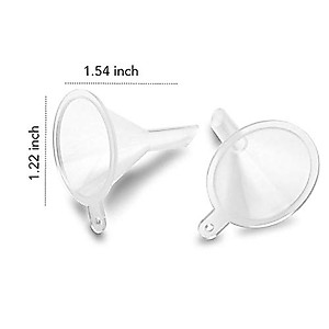 Mini Funnel 5-Pack for Lab Bottles, Sand Art, Perfume, Spice, Powder, Essential Oil, Recreational, Kitchen Food Grade Small Plastic
