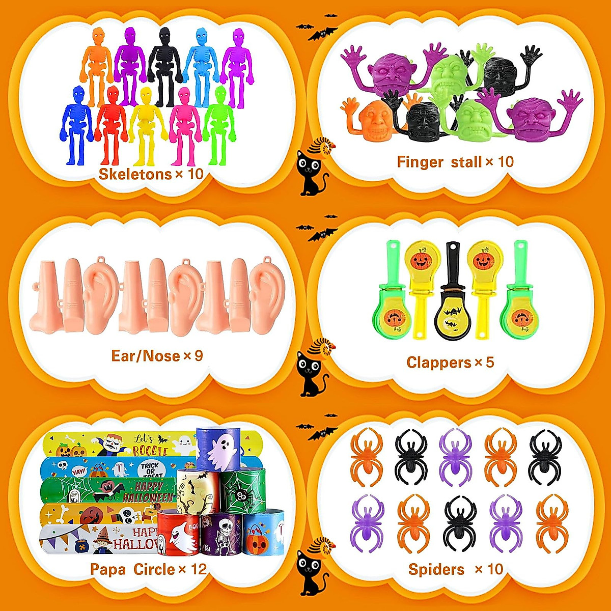 271 Pcs Halloween Party Favors, Halloween Toys Bulk for Kids Party Supplies, Halloween School Prizes,Halloween Stuff Assortment Classroom Trick Treating Halloween Treasure Box Gifts for Boys Girls