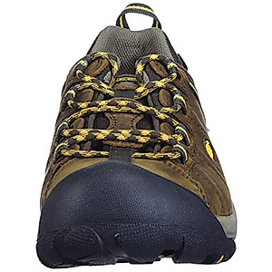 KEEN Men's Targhee 2 Low Height Waterproof Hiking Shoes, Cascade Brown/Golden Yellow, 9.5