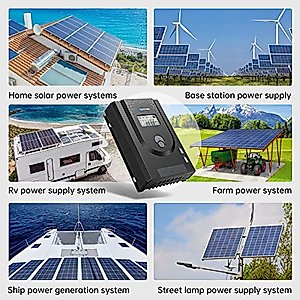 Sunthysis MPPT Solar Charge Controller, 20A 12V/24V Auto, Max Input 100V 260W/520W, LCD Display, APP Monitoring Setting, Solar Panel Regulator for AGM Gel Sealed Flooded, Lithium Battery (Bluetooth)