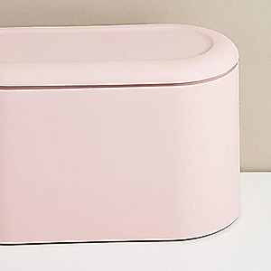 Leefasy Desk Trash Can Wastebasket Or Recycling Bin Garbage Waste Trash Bucket Lid Dust Bin for Home Or Office, Pink