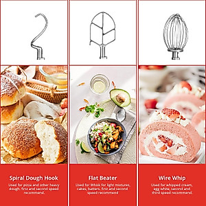 Commercial Food Mixer, 15Qt Commercial Dough Mixer, 600W Stainless Steel Bowl Heavy Duty Food Mixer with 3 Speeds Adjustable, Dough Hook Whisk Beater Included, Perfect for Bakery Pizzeria