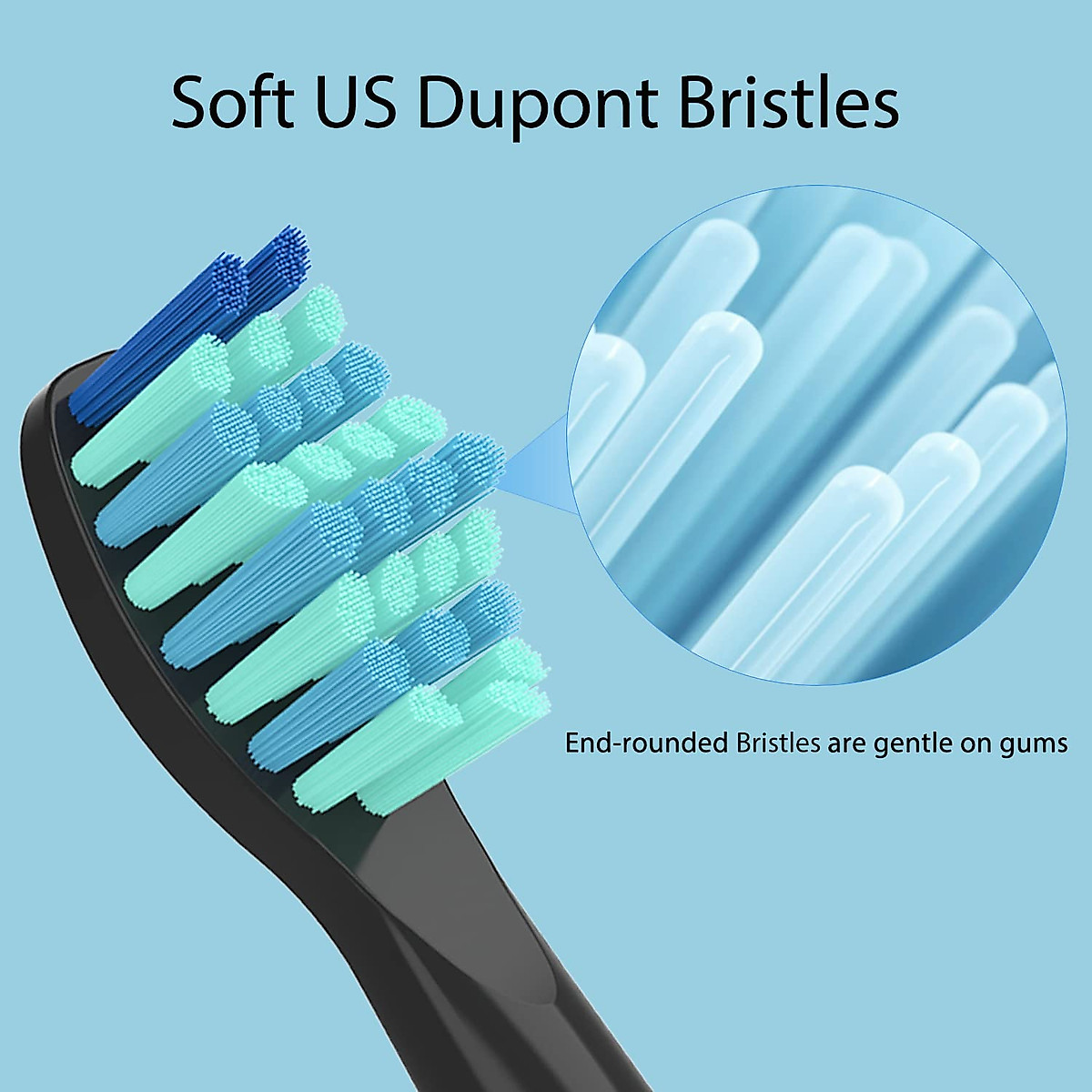 Toothbrush Heads for FairyWill, Replacement Brush Heads for Fairy Will, Electric Toothbrush Replacement Heads for Fairywill FW-507/508/551/515/917/959, FW-D1/D3/D7/D8