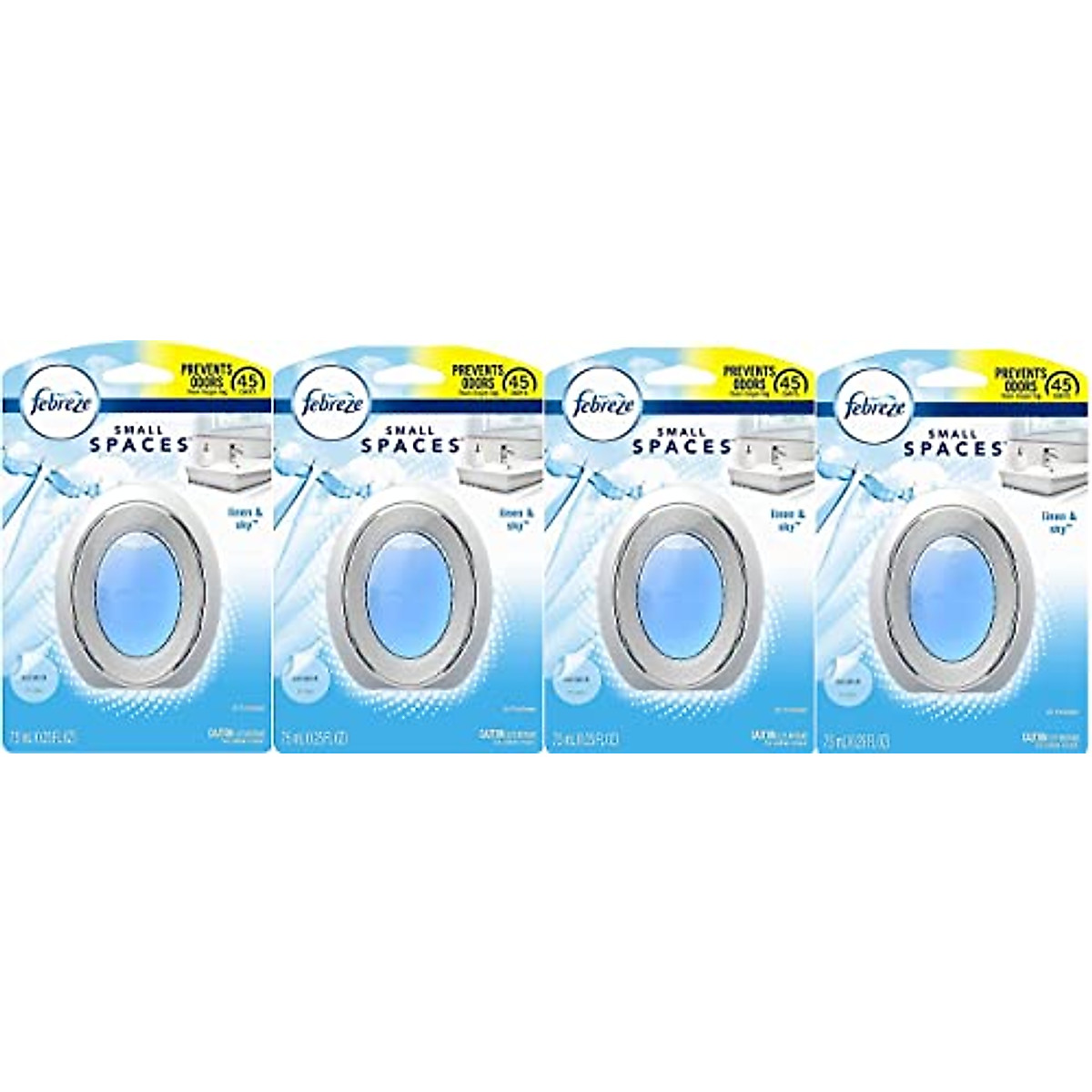 Febreze Small Spaces Air Freshener - Linen & Sky (Pack of 4)