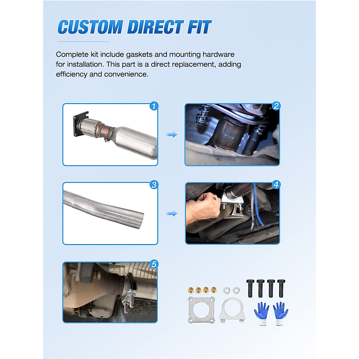 Nilight Catalytic Converter for Chrysler 200 2011-2014 / Sebring 2007-2010 / Dodge Avenger 2008-2012 / Caliber 1.8L/2.0L/2.4L F.W.D only 2007-2012 / Journey 2009-2018 / Jeep Compass Patriot 2007-2017