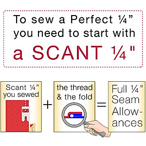 Guidelines4quilting Super Easy Seam Guide Setter, 4.75"X1.25"X.125"