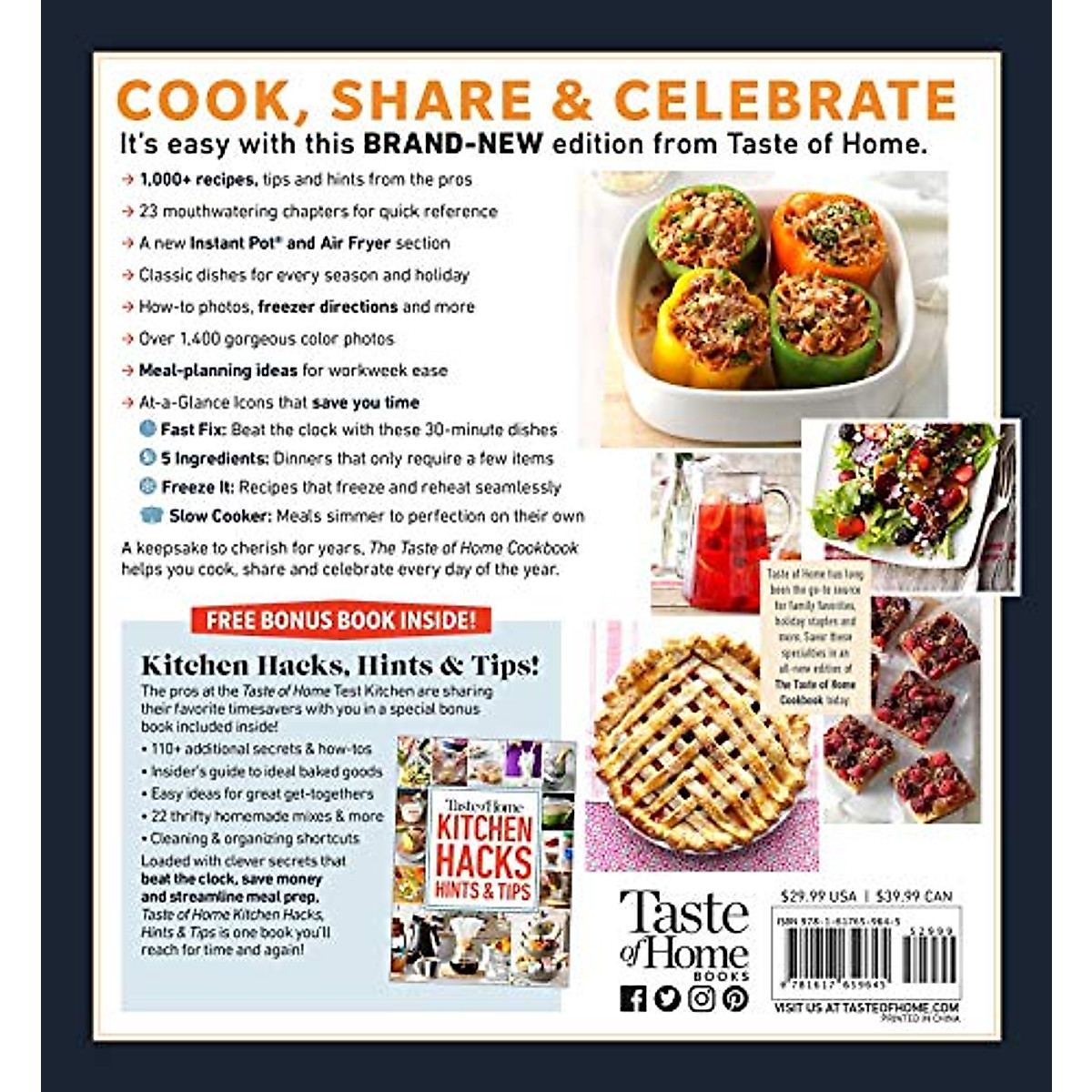 Taste of Home Cookbook Fifth Edition w bonus