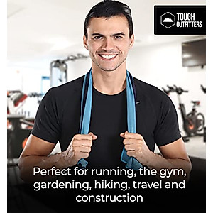 Tough Outdoors Cooling Towels (38.5"x12") - Cooling Towels for Neck & Face, Cooling Neck Wraps - Ice Towel & Sweat Rag for Camping, Gym, Yoga & Sports