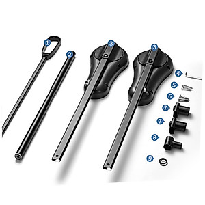 Drop-down Closet Rod, Adjustable Closet Lift Rail Organizer Storage System Closet Hanger Rod With Telescopic Handle and Mounting Hardware, Wall-mounted Industrial Wall Shelf ( Size : 510-650mm )