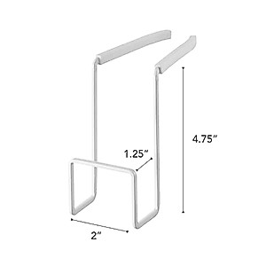YAMAZAKI home 4388 Faucet-Hanging Sponge Holder-Kitchen Organizer Sink Rack Basket, One Size, White