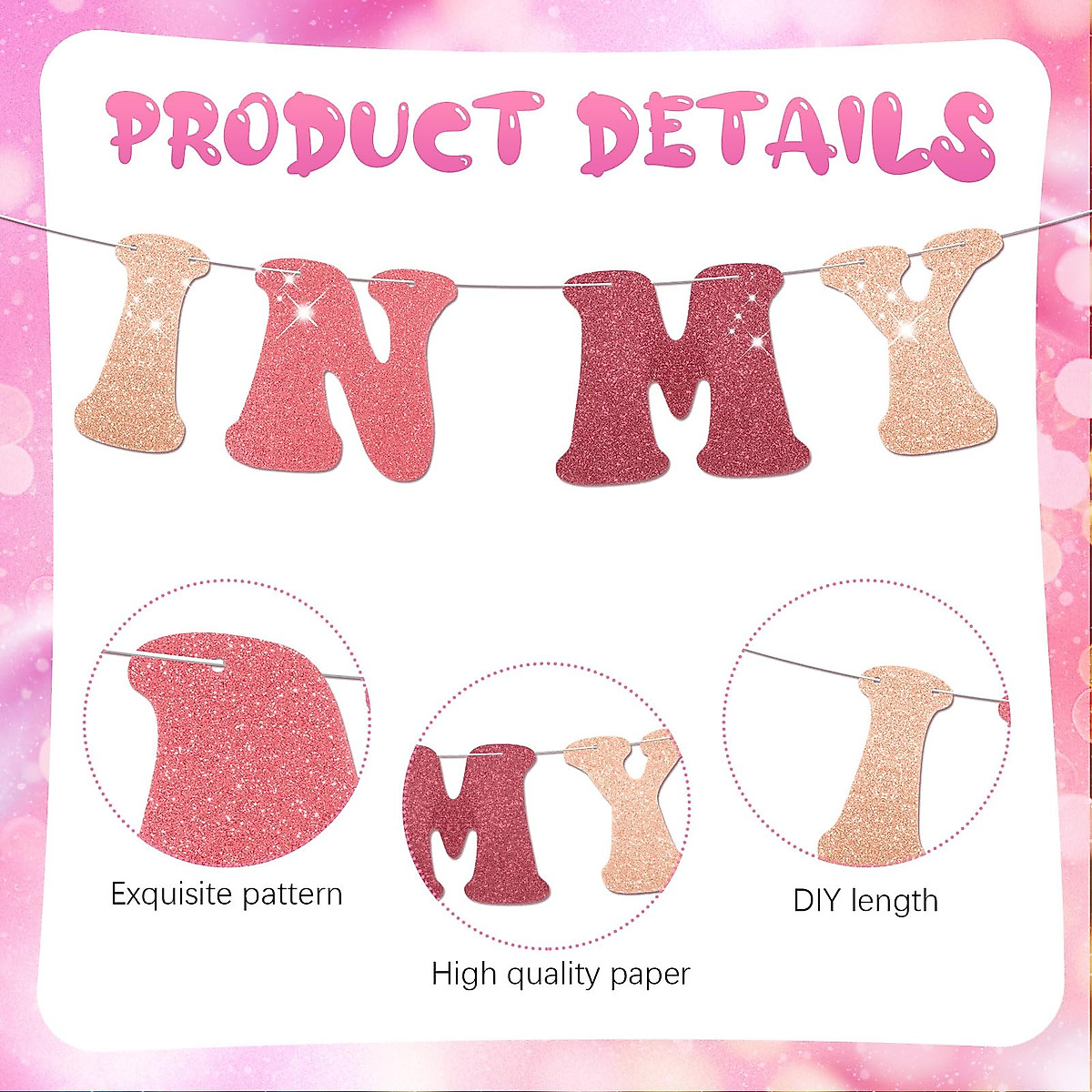 Daifunli In My Bride Era Banner Glitter Bride Era Banner Bachelorette Party Decorations Banner for Bridal Shower Decorations Bachelorette Party Decor