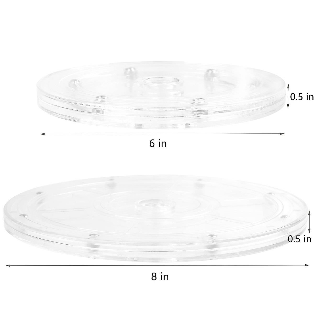 Hacaroa 30 Pieces Cookie Decorating Kit Suppiles, 6 Inch / 8 Inch Acrylic Cookie Turntable with 12 Cookie Scribe Needles, 12 Cookie Decoration Brushes, 4 Tweezers for Cookie, Cake Decoration