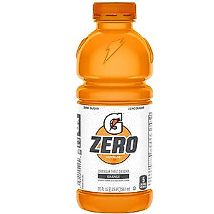Gatorade Zero Sugar Thirst Quencher, Orange, 20 Ounce Bottles (Pack of 8)