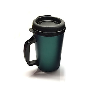 GAMA Electronics 20 oz ThermoServ Foam Insulated Coffee Mug Black/Green Two Pack