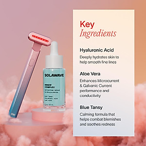 Solawave Renew Complex Serum for Face & Neck | Boost the Effects of Solawave Facial Wand | Red Light Therapy for Face & Microcurrent Facial Device for Anti-Aging & Skin Tightening | Solawave Original