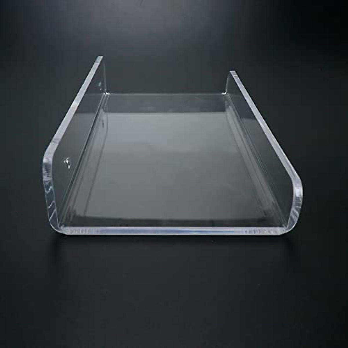 Savagrow 2pcs Acrylic Clear Floating Shelves, Wall Mounted Display Shelf 7.9 Inch Length Hanging Organizer Shelf for Bathroom, Living Room, Kitchen