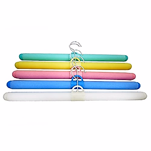 Bendable Flexible Foam Hangers Anti-Skid Foam Clothes Hanger Holder Rack - 5pk | Clothes Won't Fall Off | Clothes Dry Faster