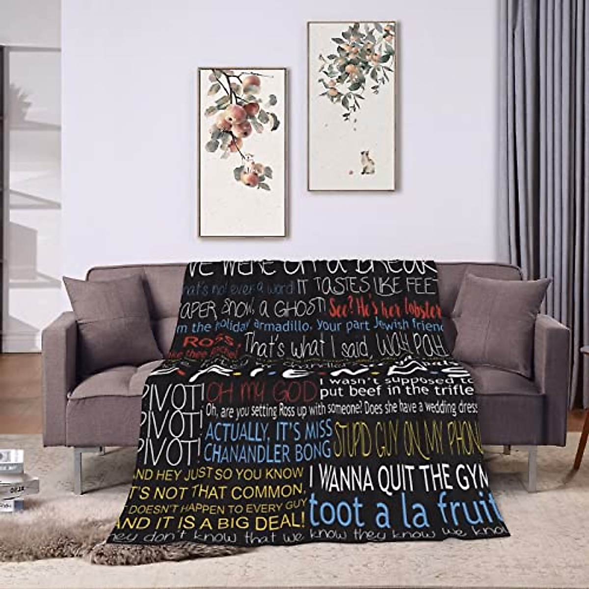 Taiherdail Blanket TV Show Flannel Blanket All Season Throw Blanket for Couch Bed Soft (Black-1, 50x40 in)
