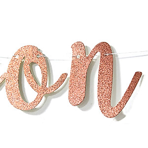 Rose Gold Bon Anniversaire Banner-Anniversaire Party Decorations Supllies-Birthday Party Sign Decors