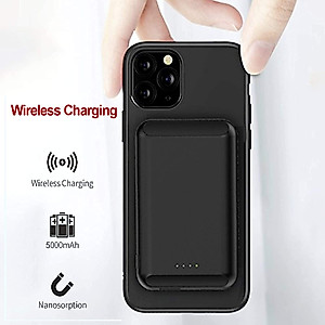 Blackrock MagSafe Power Bank Wireless Portable Charger: 5000mAh Fast Magnetic Charging for iPhone 15/15 Pro, iPhone 14, USB-C (Black)