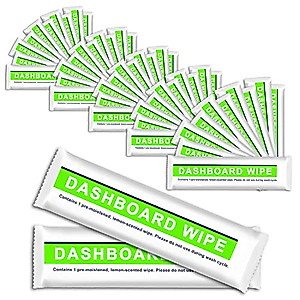 GLL Dash Wipes for Car Interior, 50-Pack Wet Cleaning Wipes for Car Interior Surfaces, Steering Wheel, Dashboard Console and Handle. Lemon Scented Pre-Moisturized Auto Cleaning Cloths